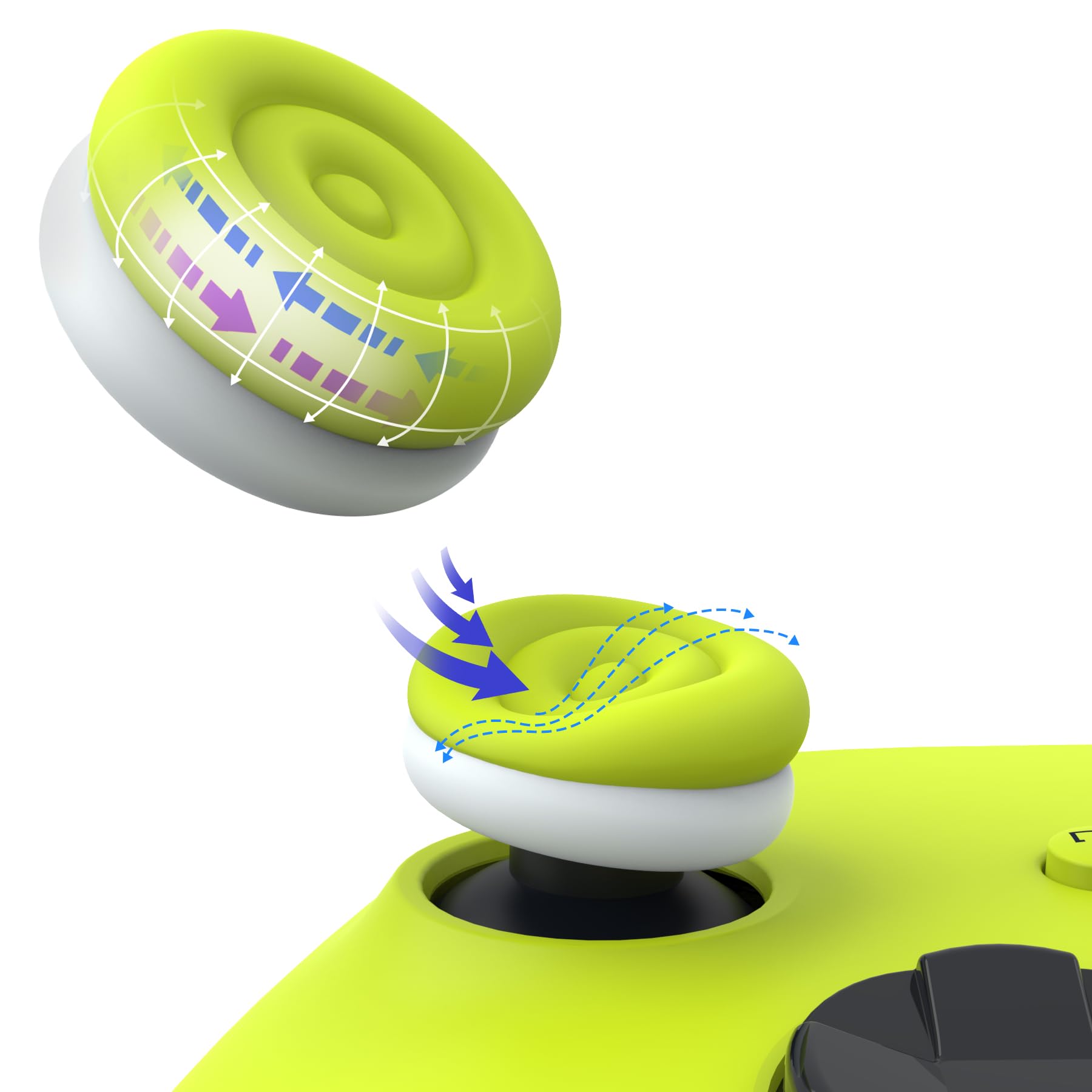 Amazon.com: playvital Thumbs Cushion Caps Thumb Grips for ps5, for ps4 ...