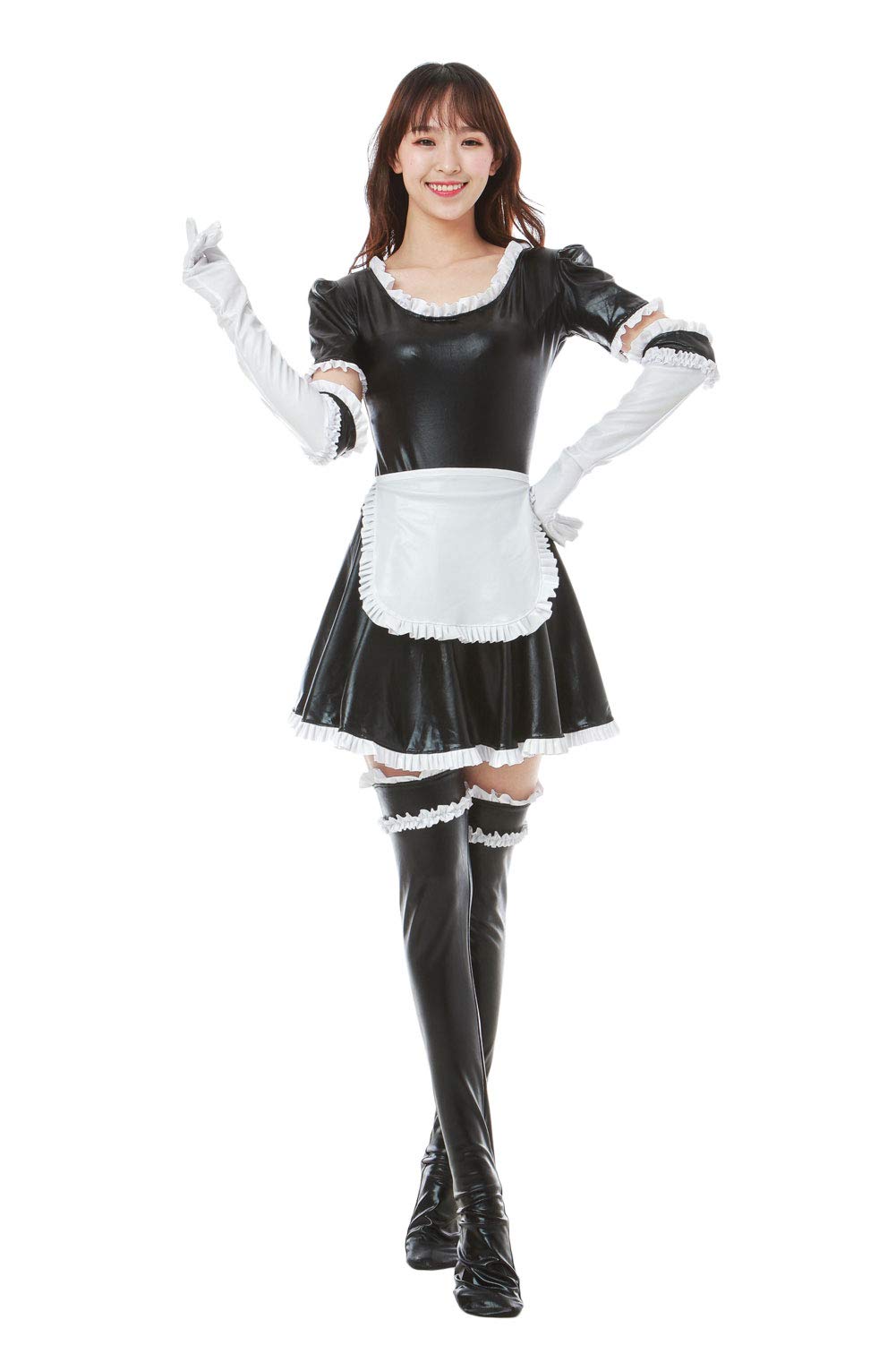 Buy WOLF UNITARD Women's French Maid Costumes Lolita Dress for Anime ...