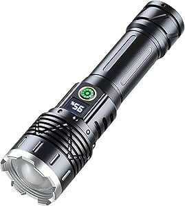Amazon.co.jp: LED Flashlight, Powerful, Military, Strongest, Super ...
