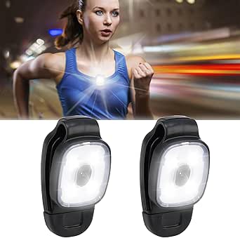 2 Pack Clip on Torch/Flashlight, LED Running Lights for Runners USB ...