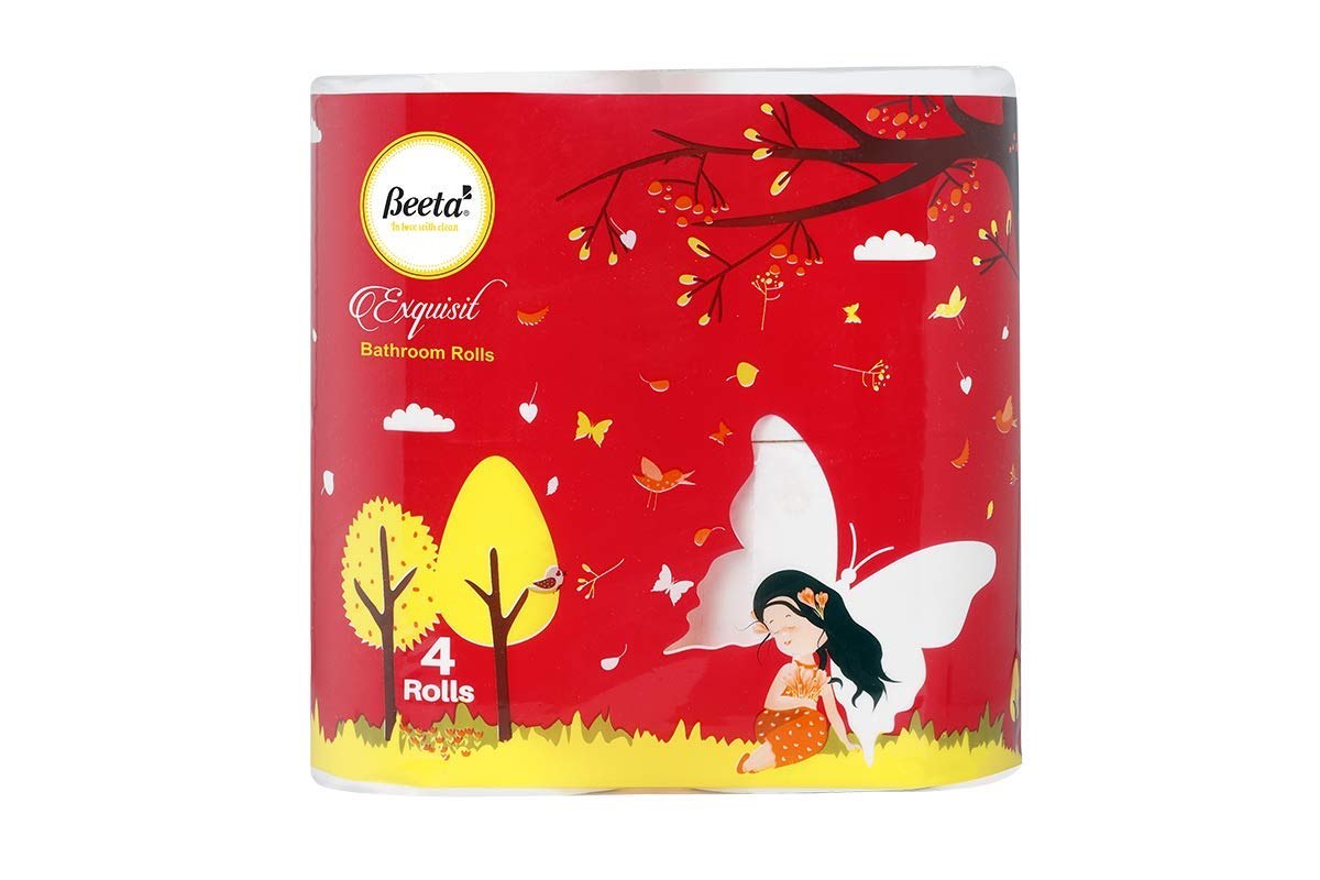 Beeta Ultra-Soft Toilet Tissue Paper Roll 120 Mtr plus - 3-Ply Bath ...
