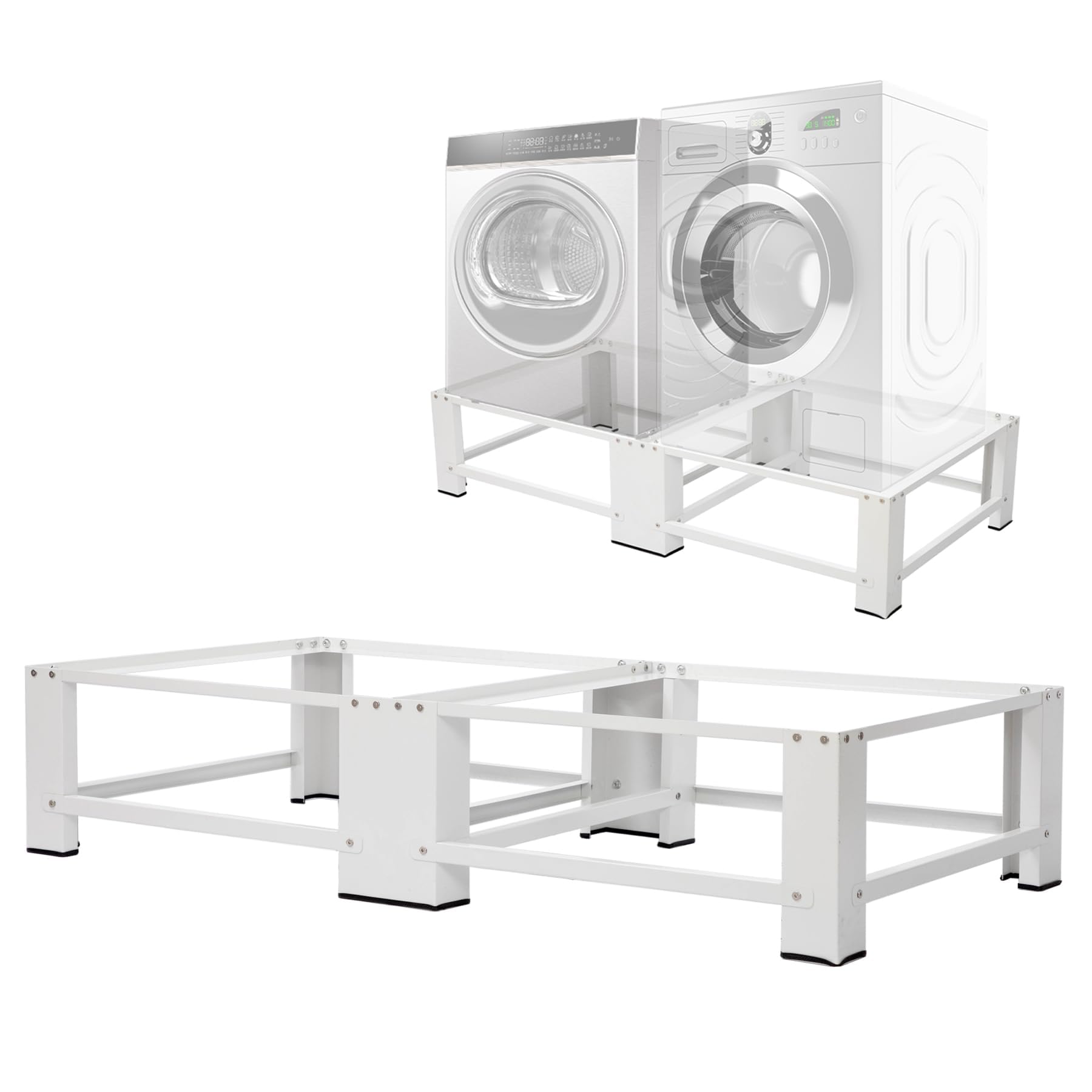 Amazon.com: biosp Dual-Pack Washer Dryer Stand, Laundry Pedestal ...