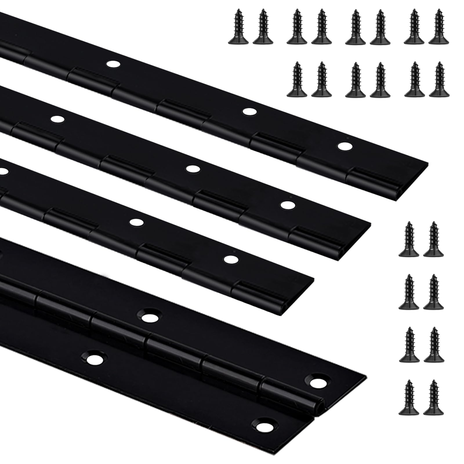 4 PCS Black Piano Hinge 16 Inch x 2 Inch Heavy Duty Stainless Steel ...