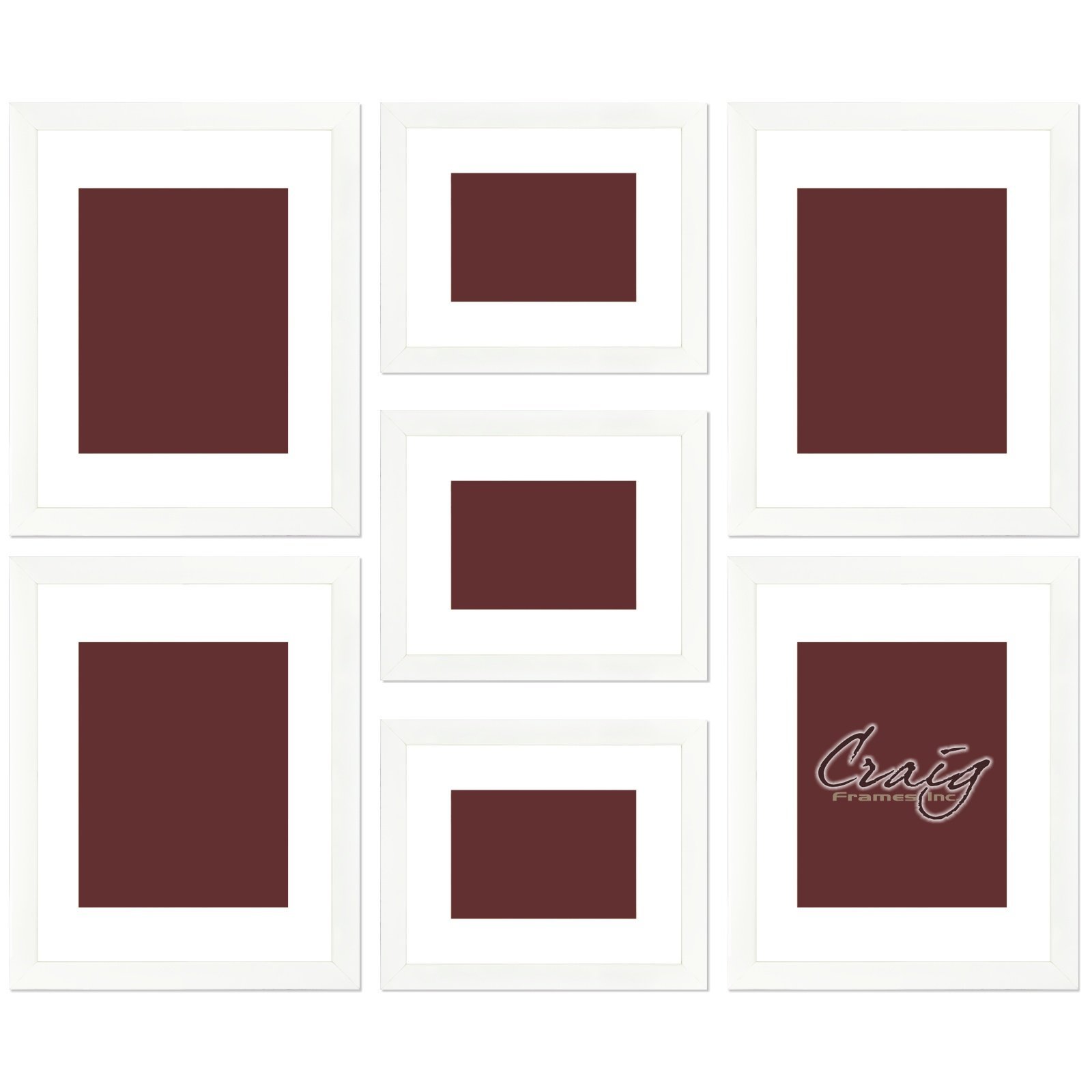 Amazon.com - Craig Frames 23247812 Picture Frame 7-Piece Wall Set ...