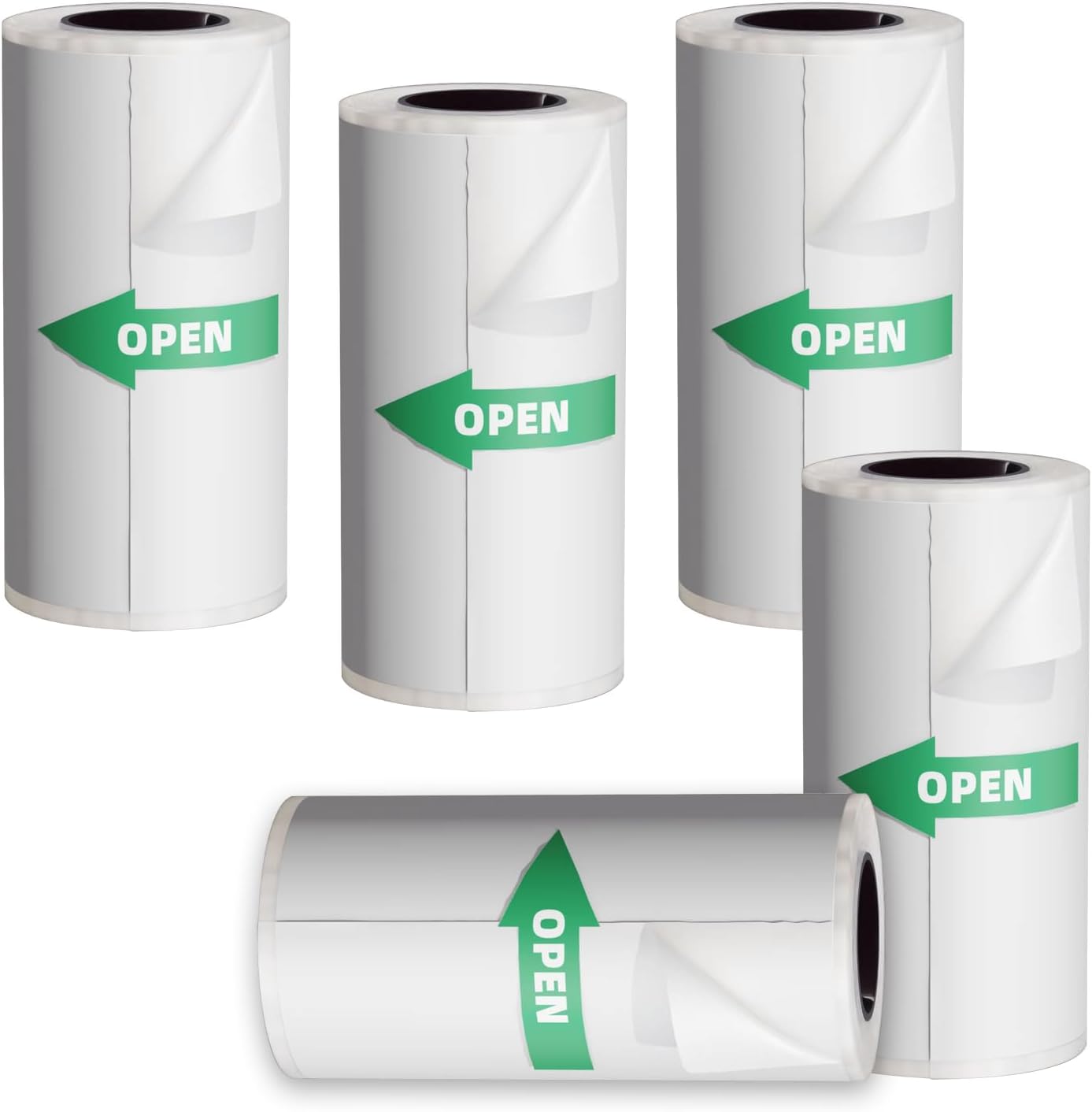 Amazon.com : Mini Printer Sticker Paper – 5 Rolls 50mm White Self ...