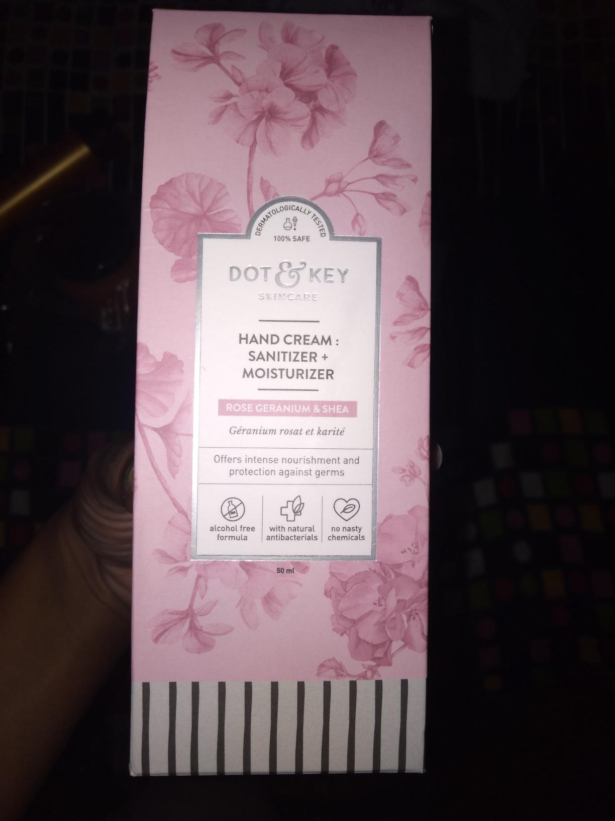 Dot & Key Hand Cream : Sanitizer + moisturizer (Rose Geranium & Shea ...