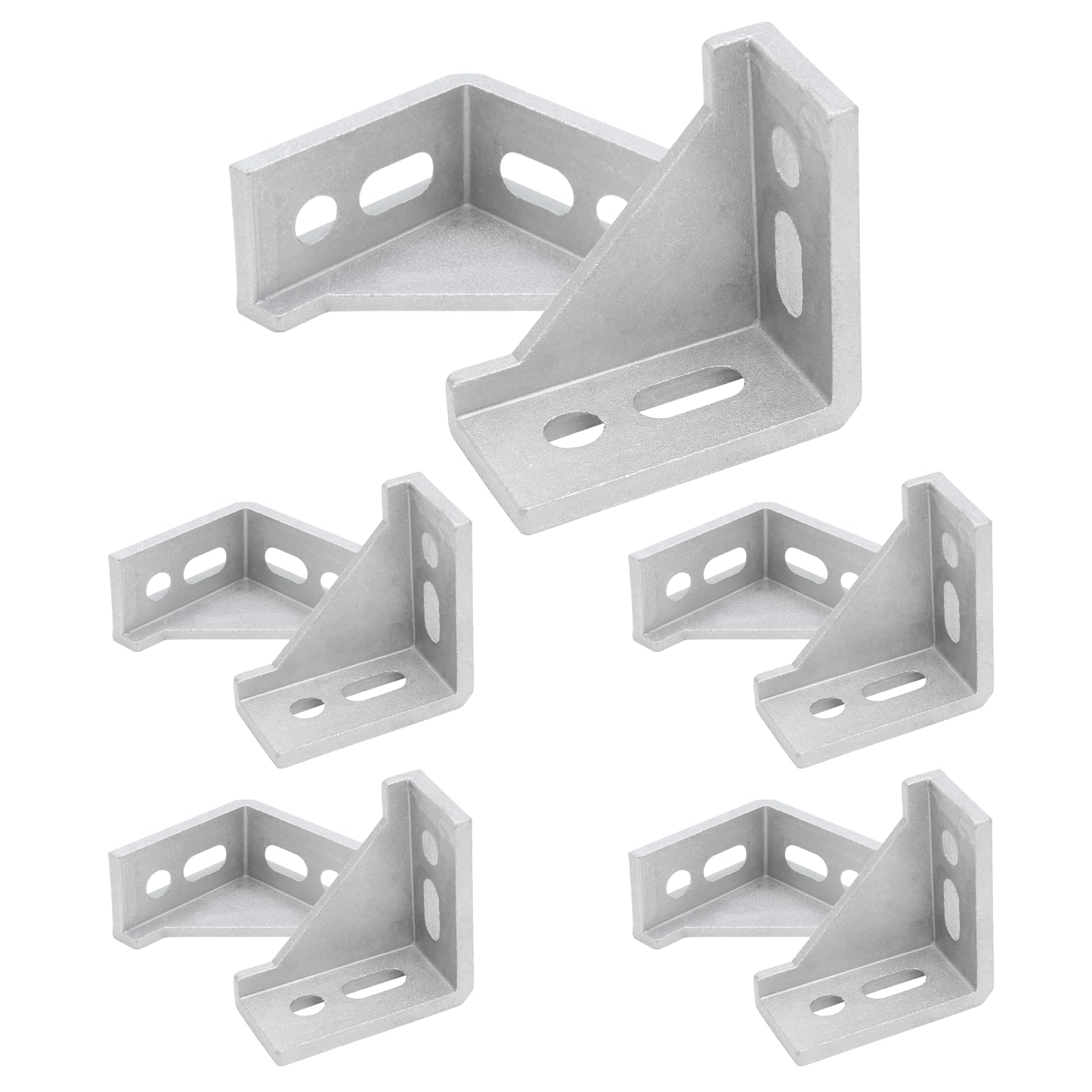 Amazon.com: Qjaiune 10Pcs 3030 Inside Corner Bracket Gusset, Silver ...
