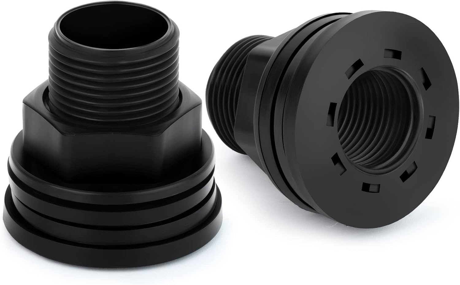 Amazon.com: TAISHER 5PCS Black PVC 3/4'' Male × 1/2'' Female Bulkhead Tank Connector Adapter ...