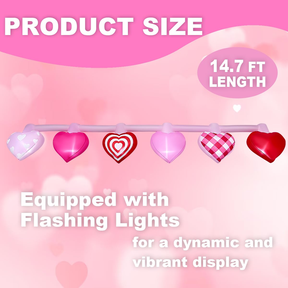 Snapklik.com : 14.7FT Long Valentines Day Inflatables Hanging Flashing ...