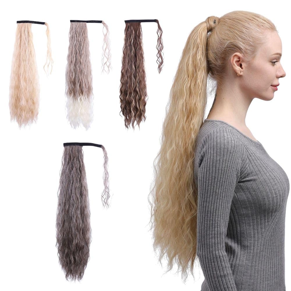 Amazon.com : JUVABUN Long Spiral Curly Magic Ponytail Hair Extensions ...