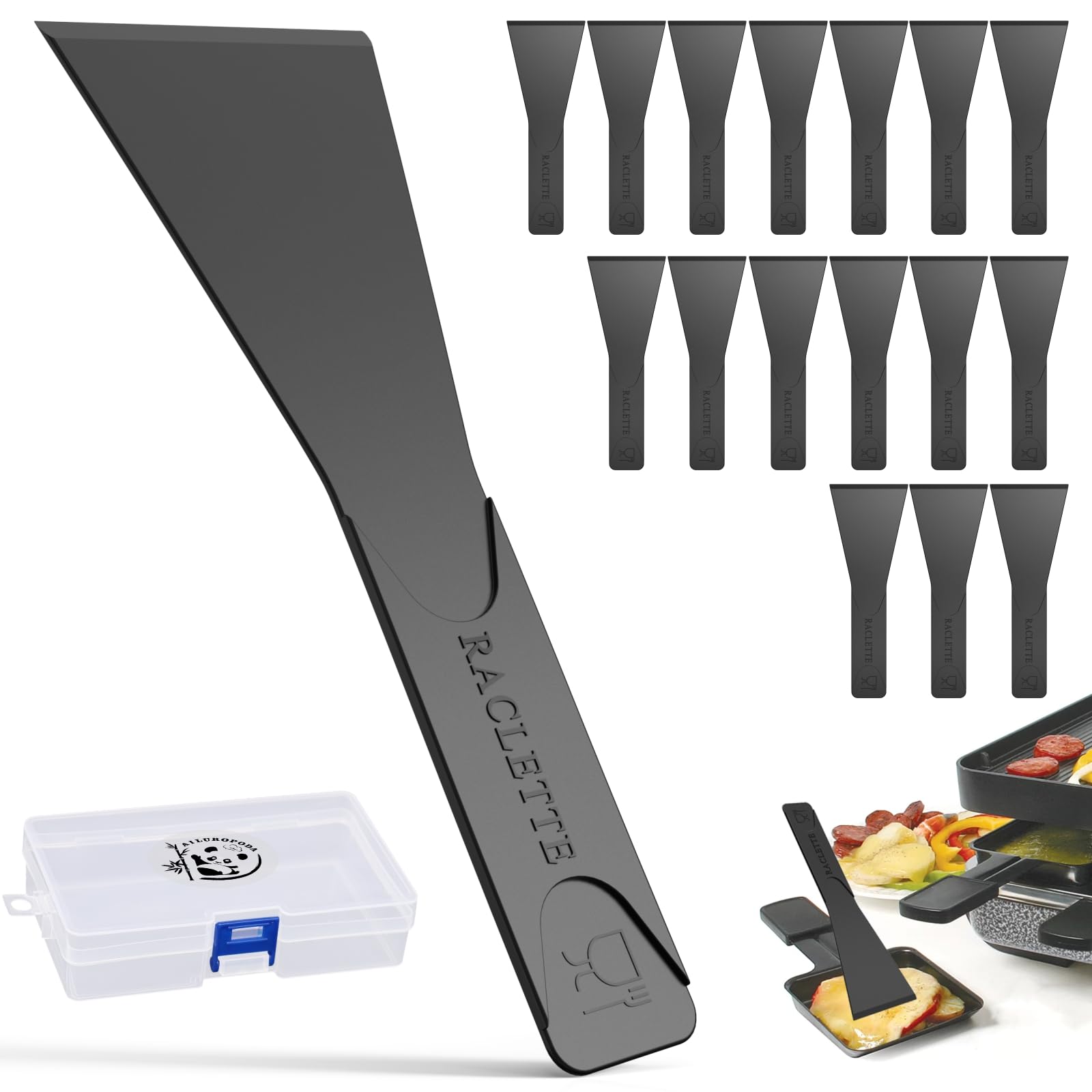 Amazon.com: 16 pcs Raclette Spatula for Non-stick Pans, Baking Utensils ...