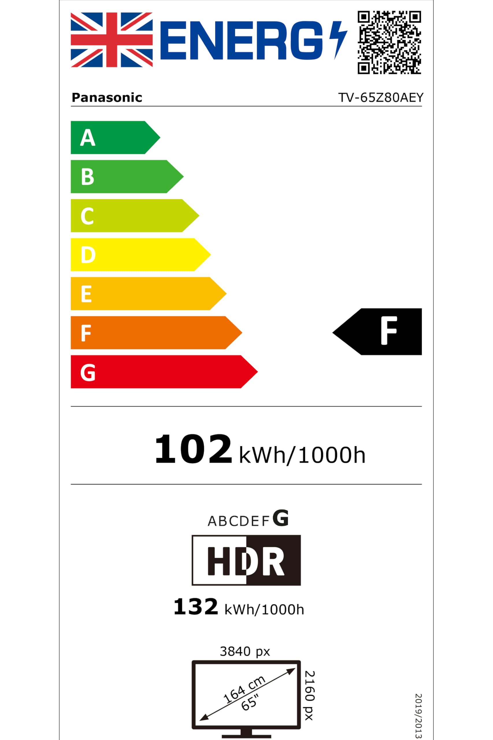 Panasonic TV-65W80AEY W80 Series 65 inch 4K Ultra HD LED Smart TV, 2024 ...