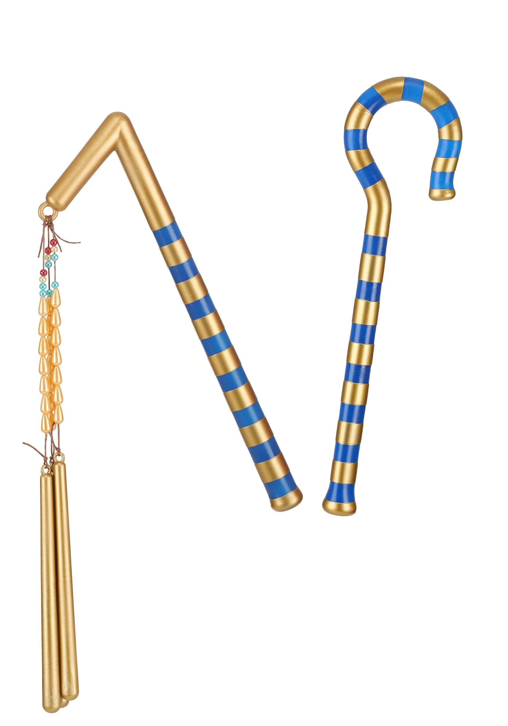 Amazon.com: Fun Costumes Egyptian Crook & Flail Accessory Standard Gold ...