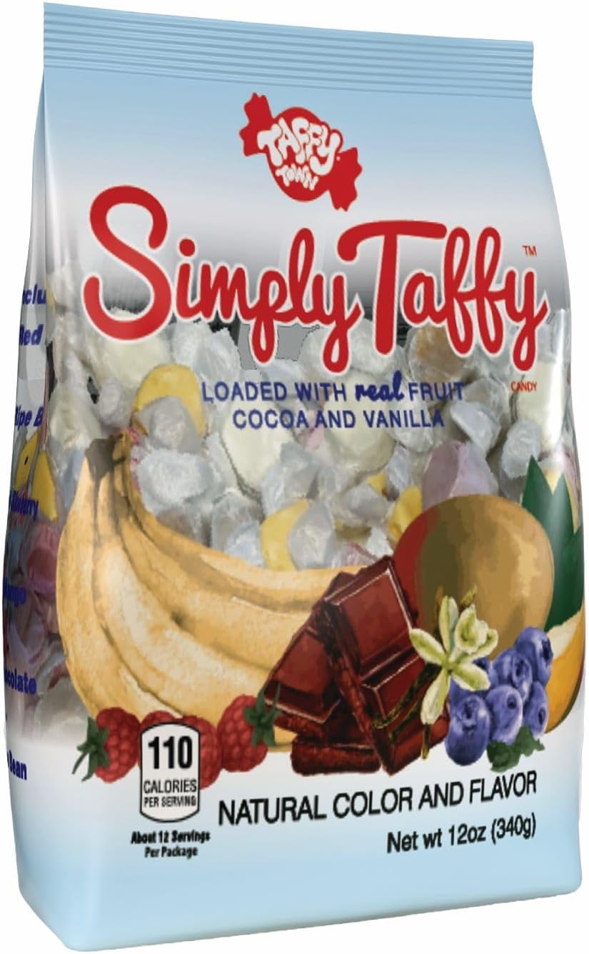 Amazon.com : Taffy Town Simply Bulk Taffy Mix - 12oz : Grocery ...