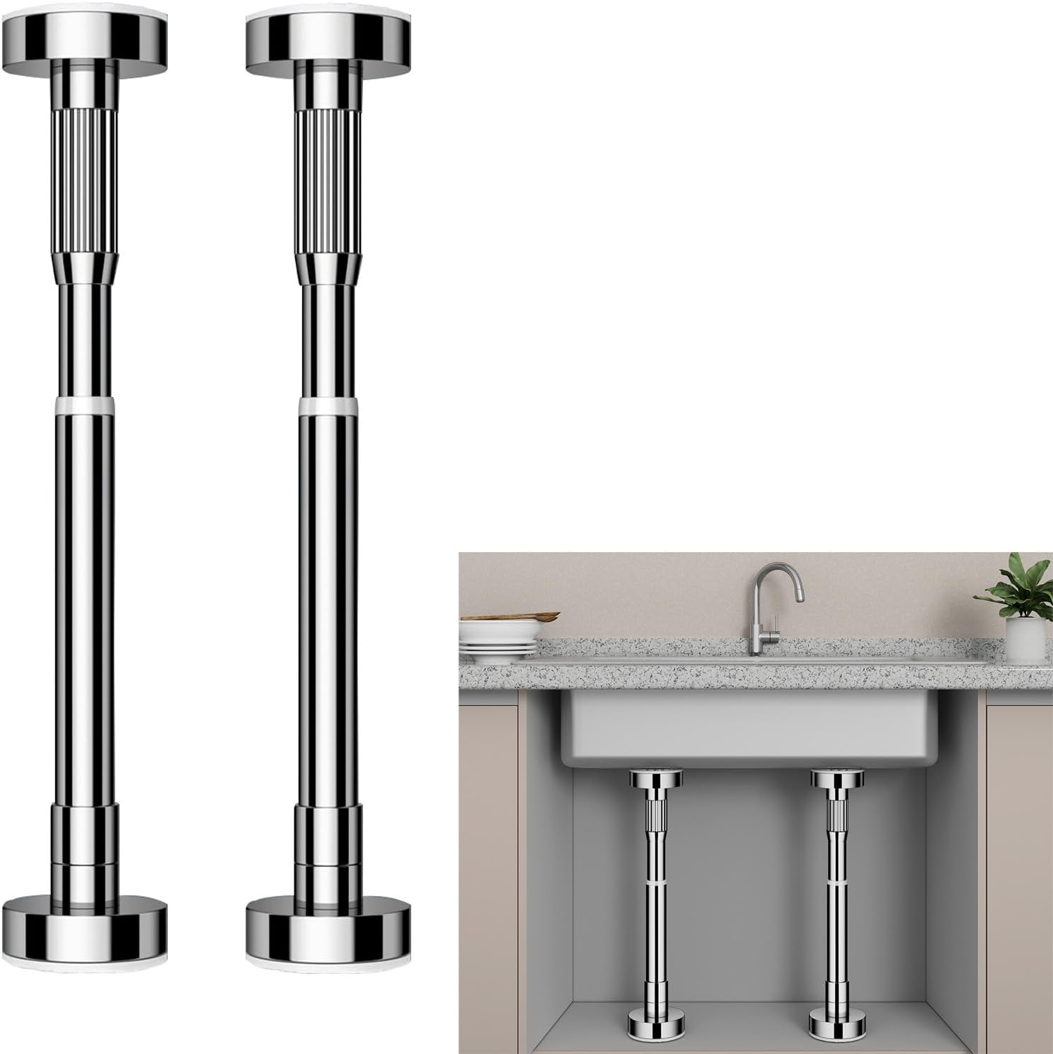 Nbguigdstr 2 Pack Universal Undermount Sink Support Brackets,Clips(15 ...