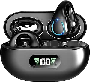 Amazon.com: Ultra Open Ear Earbuds, Bone Conduction Headphones Clip-On ...
