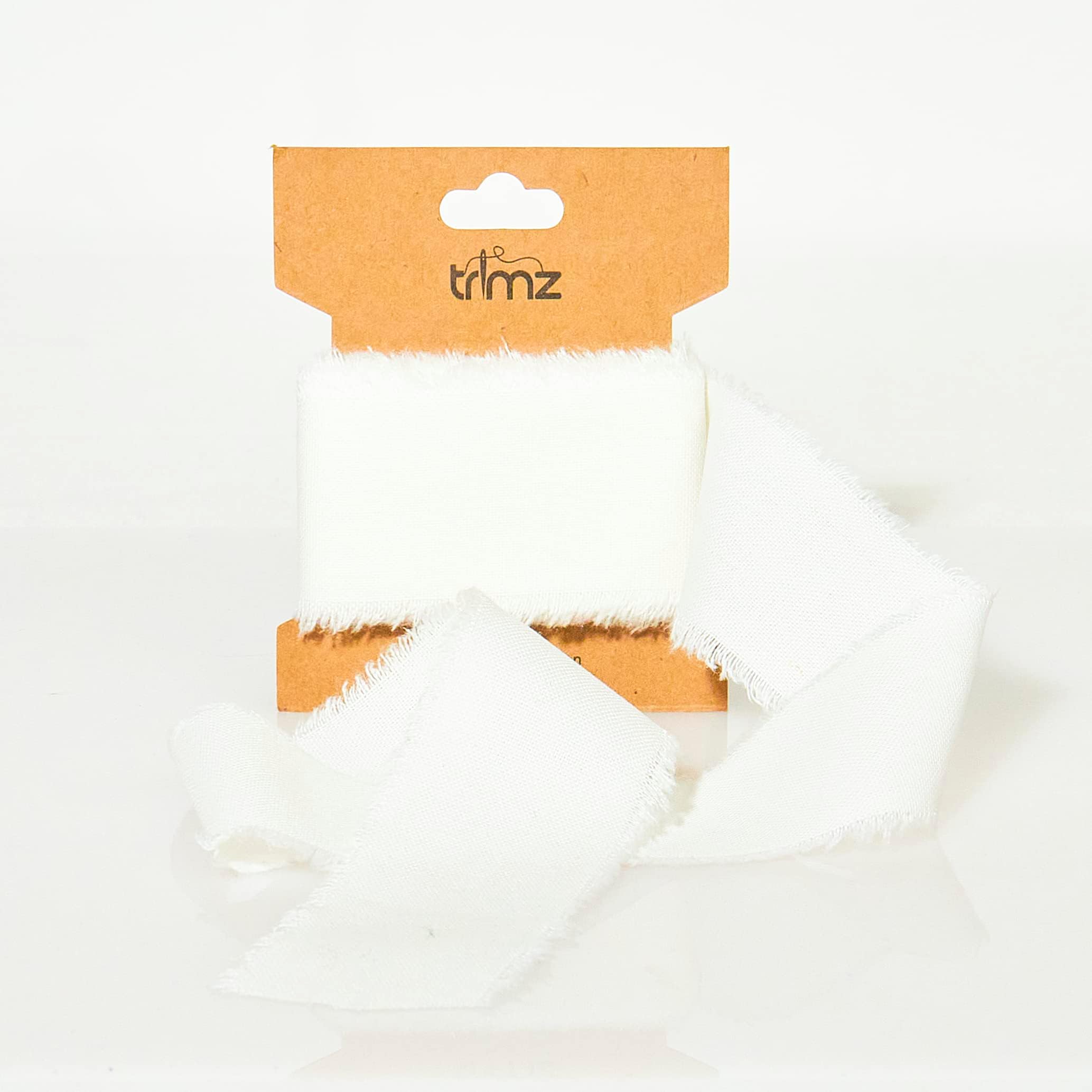 Trimz Frayed Edge Ribbon, White, 40mm x 3m : Amazon.co.uk: Home & Kitchen