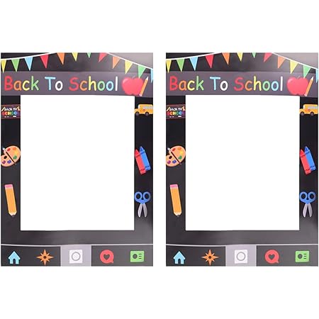 Amazon.com: SWYOUN Black First Day of School Back to school Party Photo ...