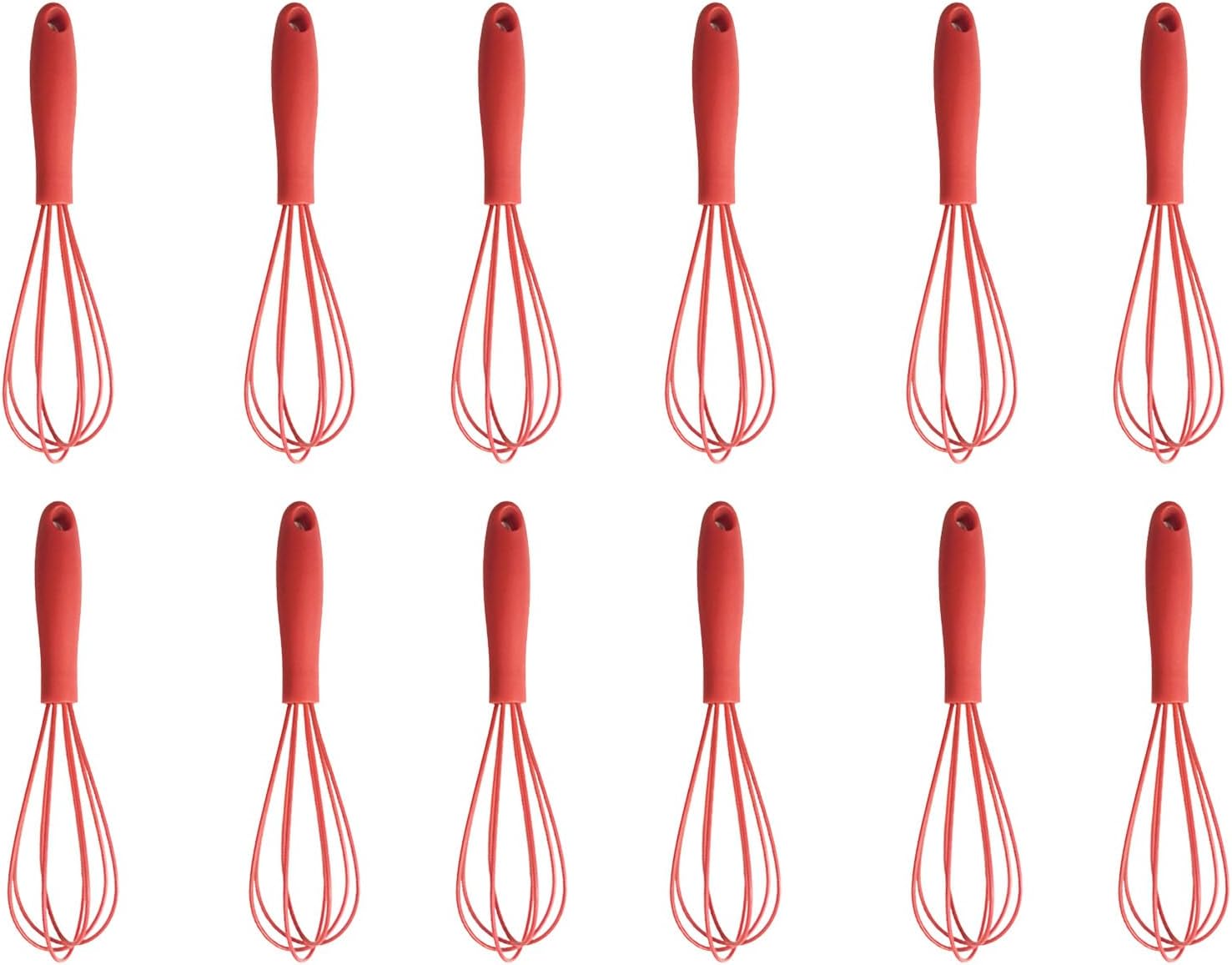 Amazon.com: Ousyaah Silicone Whisk (4-Pack), Wooden Handle Manual ...