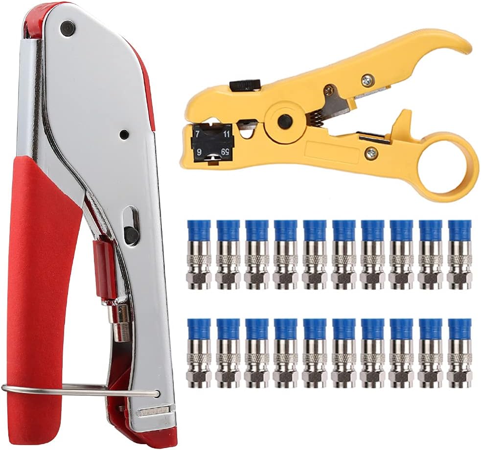 Amazon.com: GoodQbuy Coax Compression Connector and 40Pcs F Compression ...