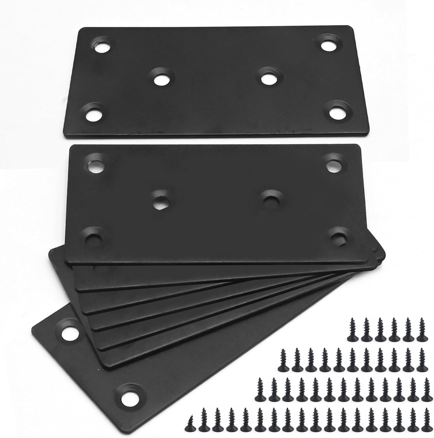 EATAKWARD 8Pcs Flat Straight Brace Brackets Plate, 48x100x2 MM ...