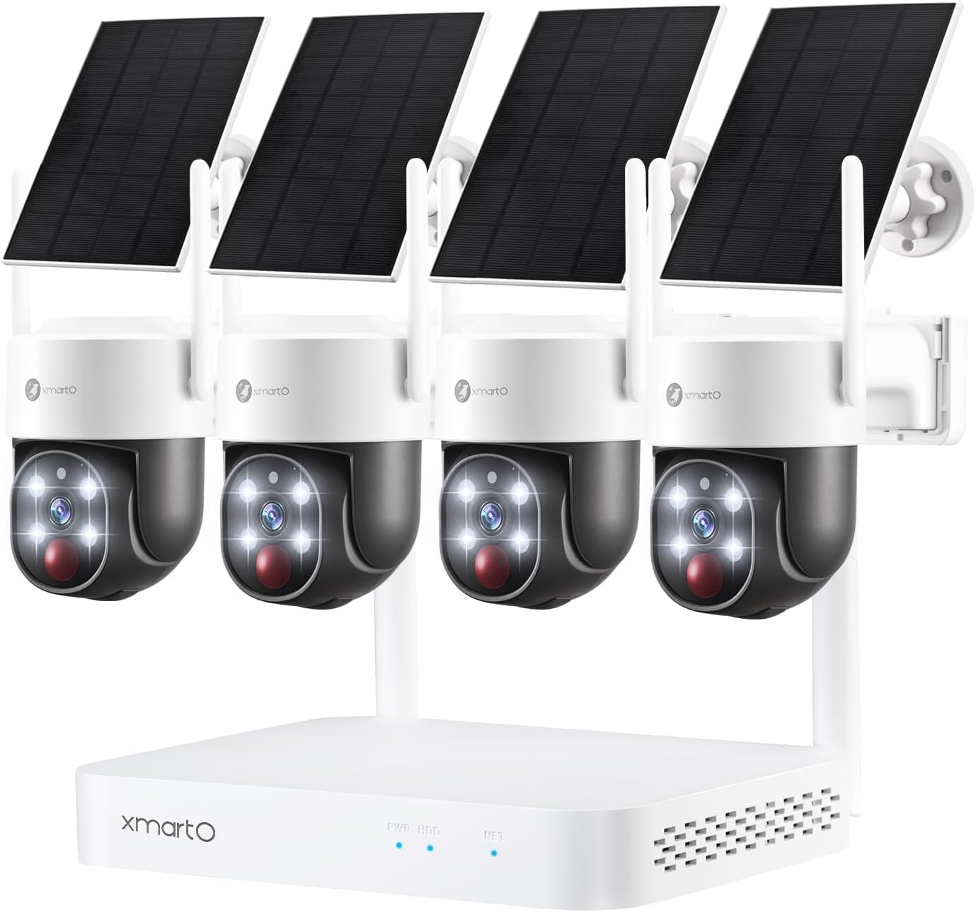 Amazon.com : Movols 4MP Solar Security Camera System 4PCS Wireless PTZ ...