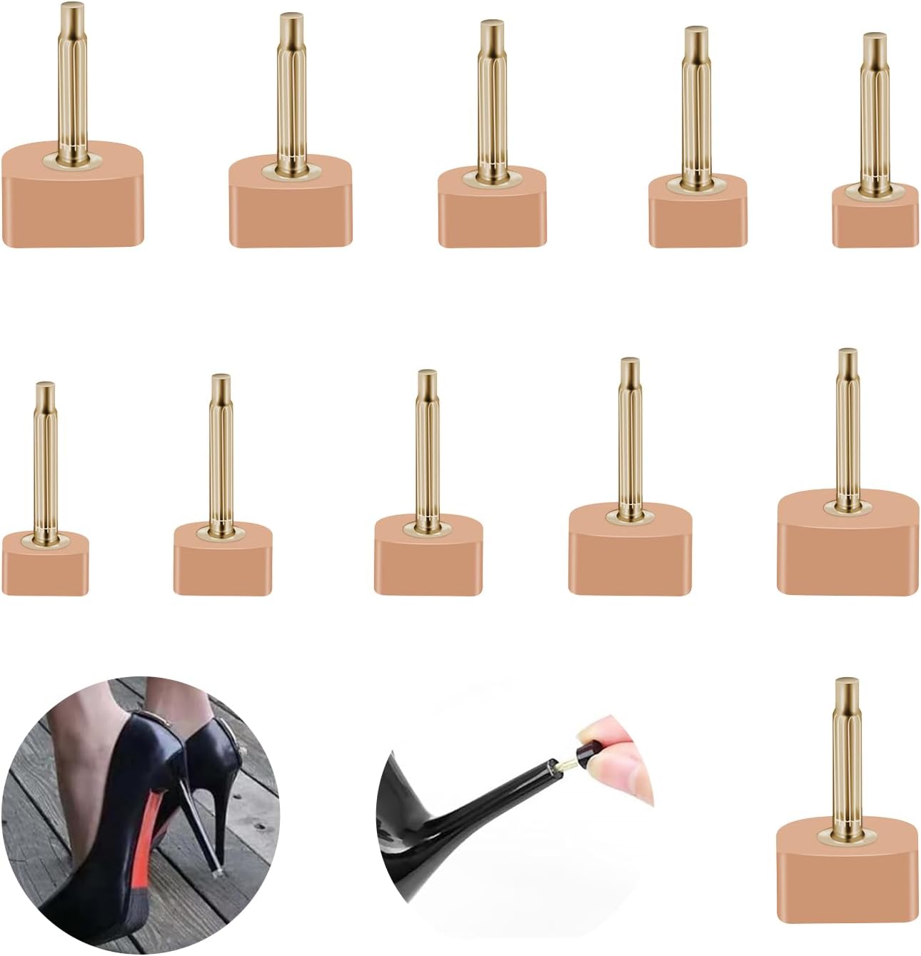 Amazon.com: luakesa 24 Pairs High Heel Replacement Tips Womens Shoes ...