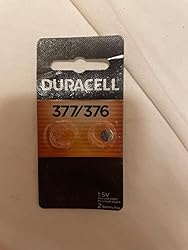 Amazon.com: Duracell 376/377 Silver Oxide Button Battery, 2 Count Pack ...