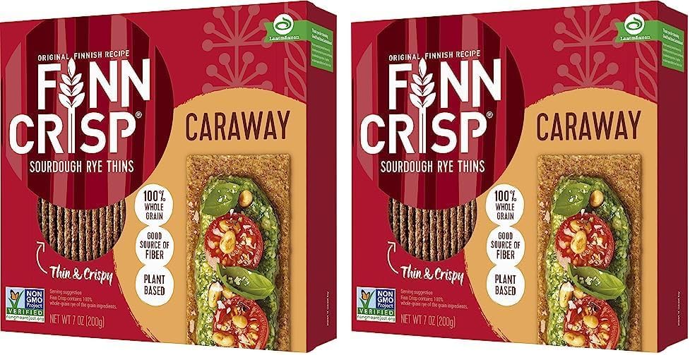 Amazon.com: Finn Crisps Rye Crispbread with Caraway 7oz | Thin, Crispy ...