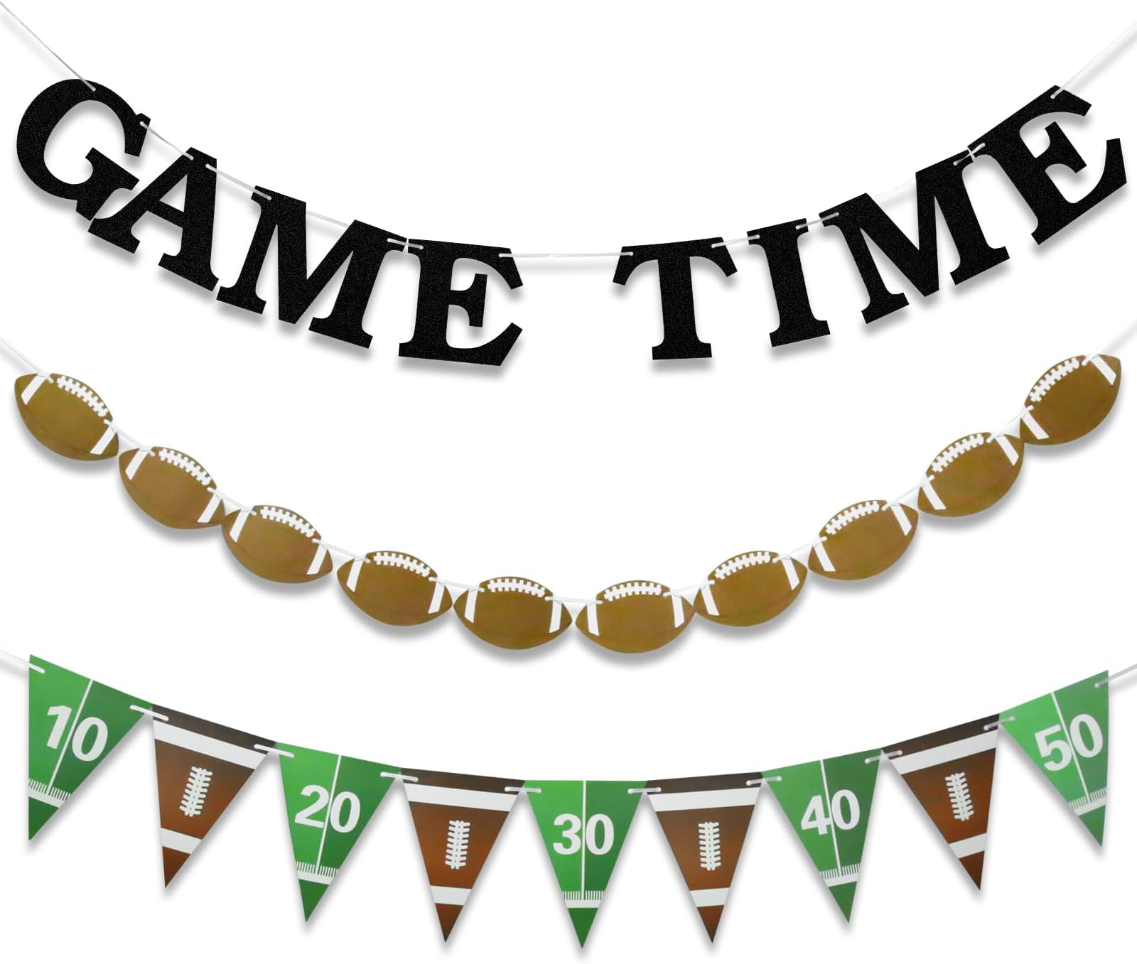 Amazon.com: Game Time Football Banner, Football Garland for Football ...