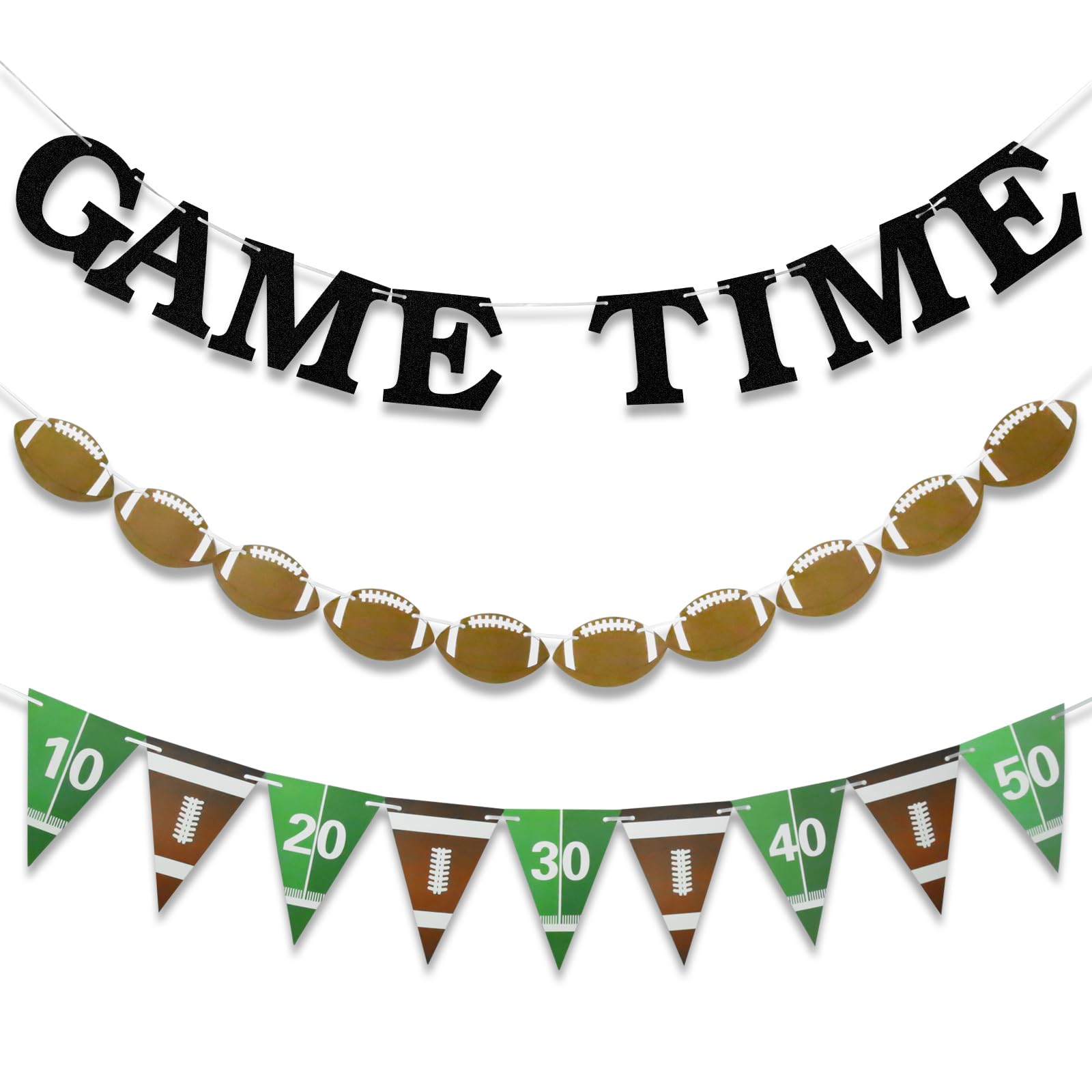 Amazon.com: Game Time Football Banner, Football Garland for Football ...