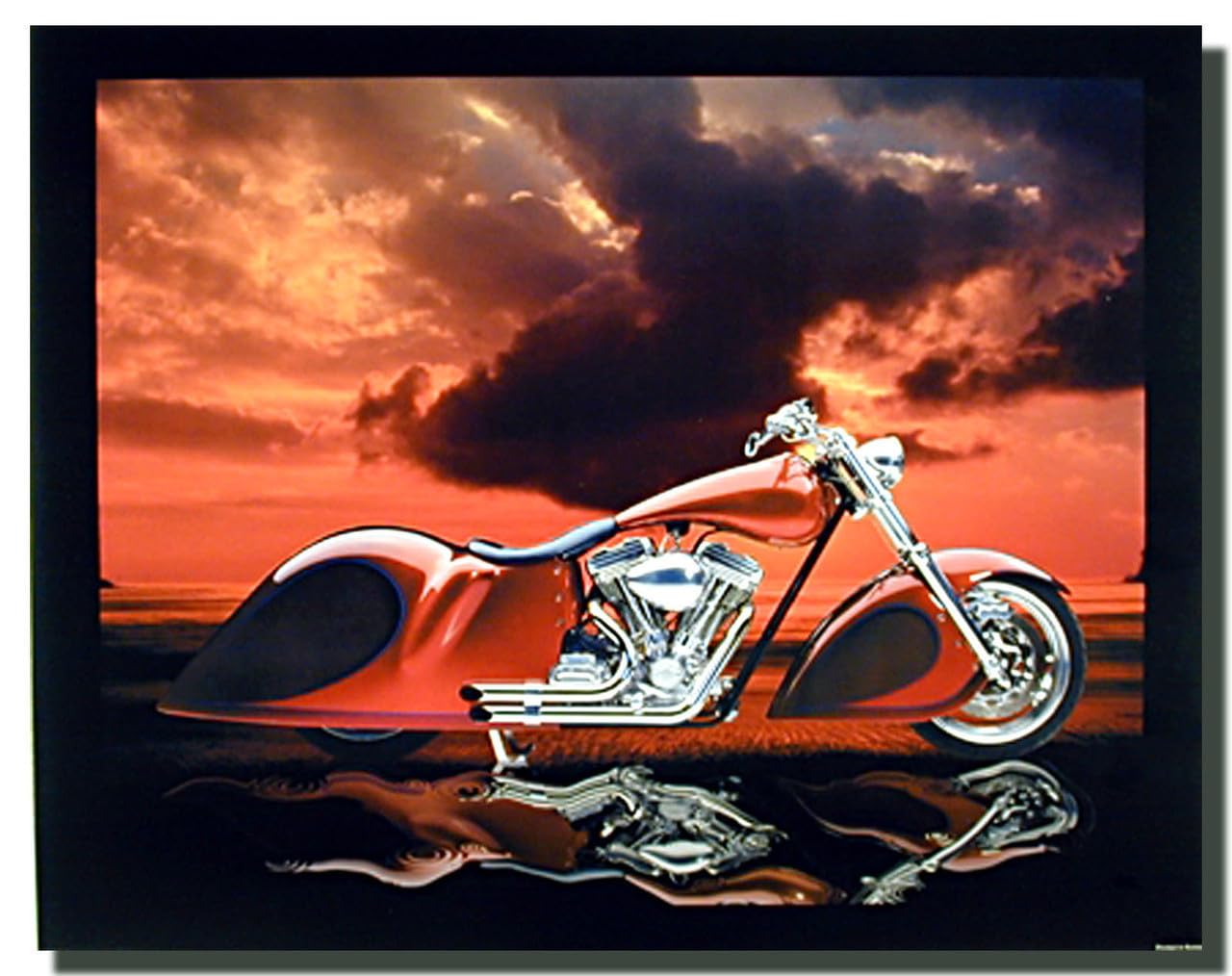 Amazon.com: Impact Posters Gallery Motorcycle Wall Decor Red Custom Art ...