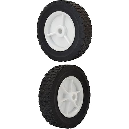 Amazon.com: Wheel Kit, 6" Black Blow-Molded Hollow Plastic Wheels ...