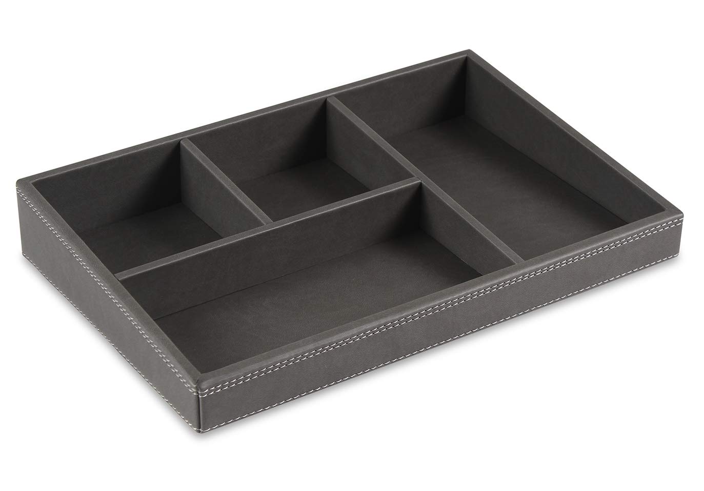 Buy Now & Zen Faux Leather Box Multi Tray Organizer with Four ...