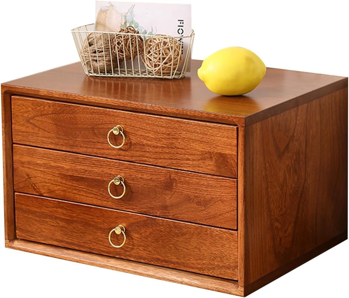 Amazon.com: Desk File Cabinet Wood Storage Drawers,Office Filing ...