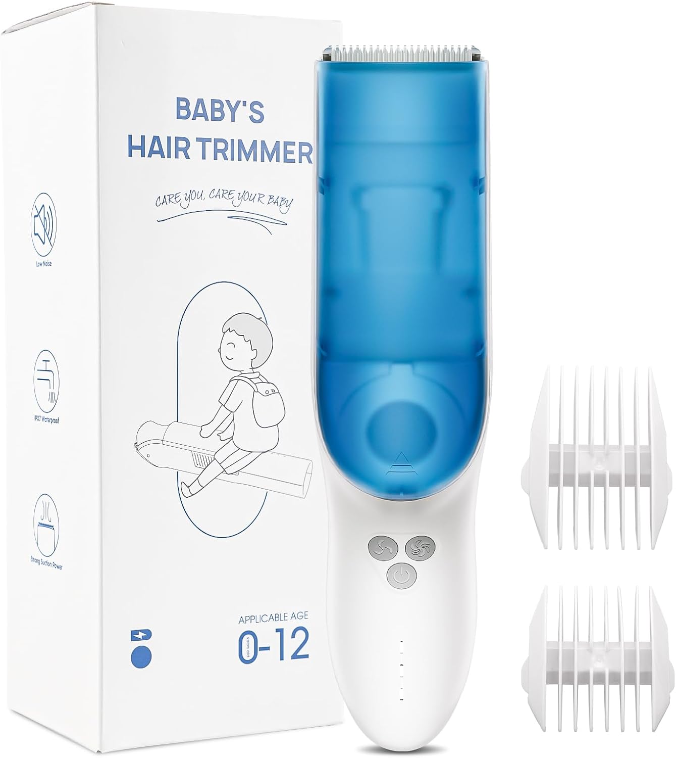 CARER SPARK Baby Hair Clipper Hair Cutting Machine Noiseless Vacuum ...