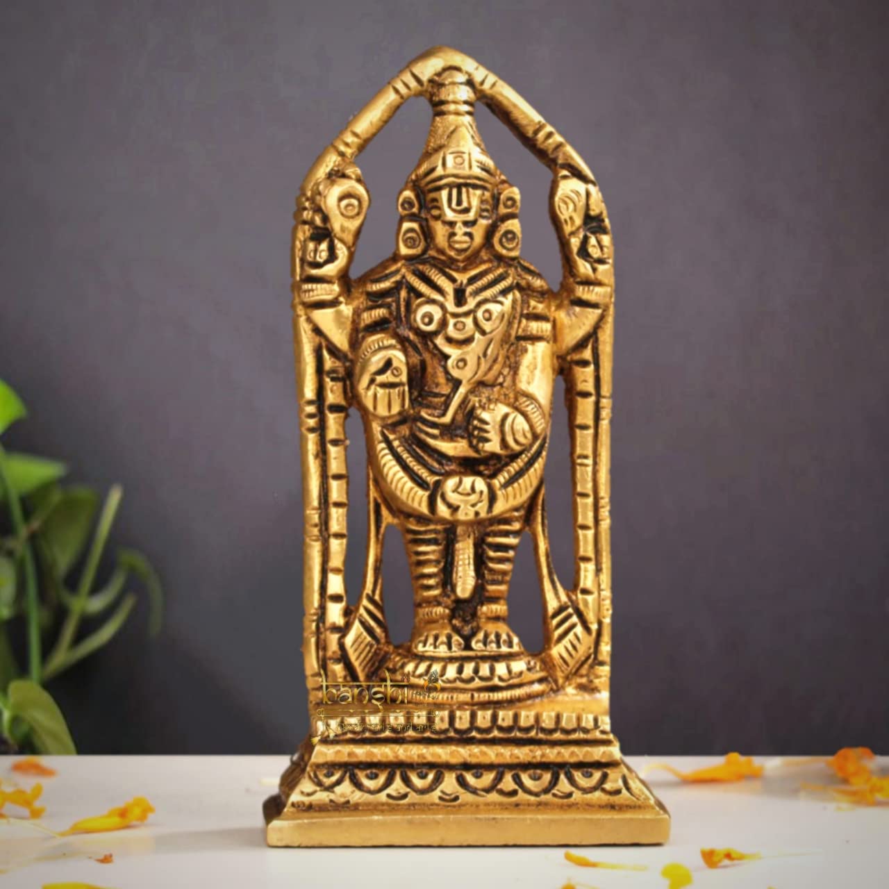 Buy Banshi Handicrafts and Arts 11CM Brass Tirupati Balaji Statue ...