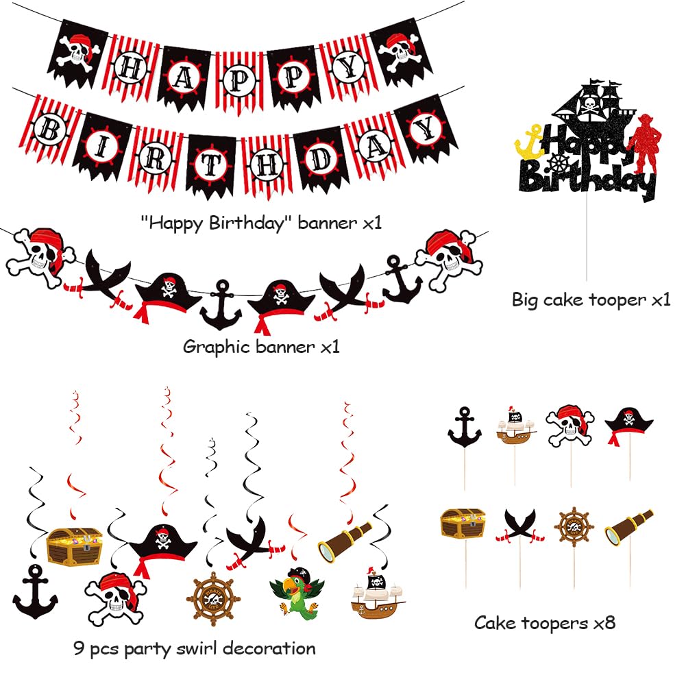 Pirate Birthday Party Decoration Printables Pink Pirate Birthday Party