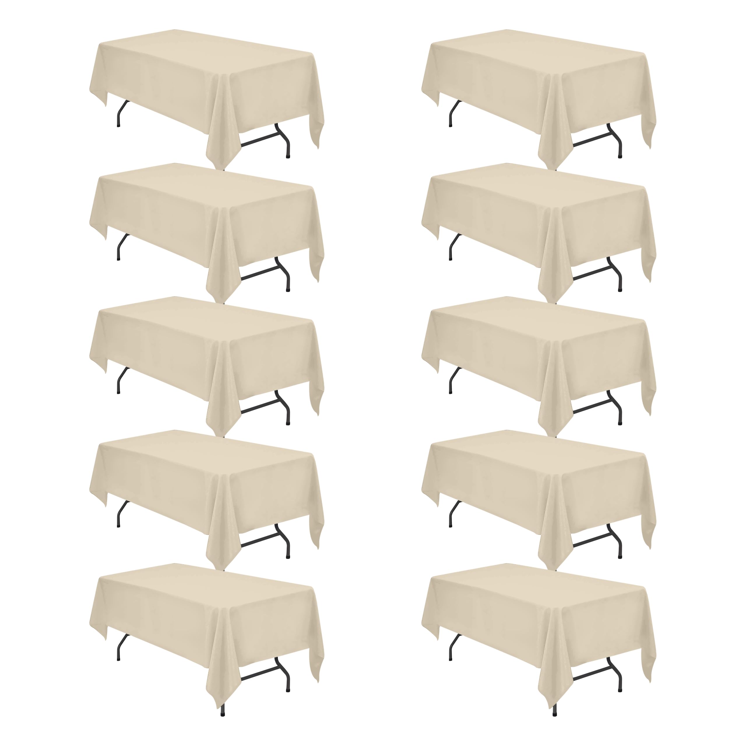 Amazon.com: BRILLMAX 10 Pack Beige Tablecloths for 6 Foot Rectangle ...