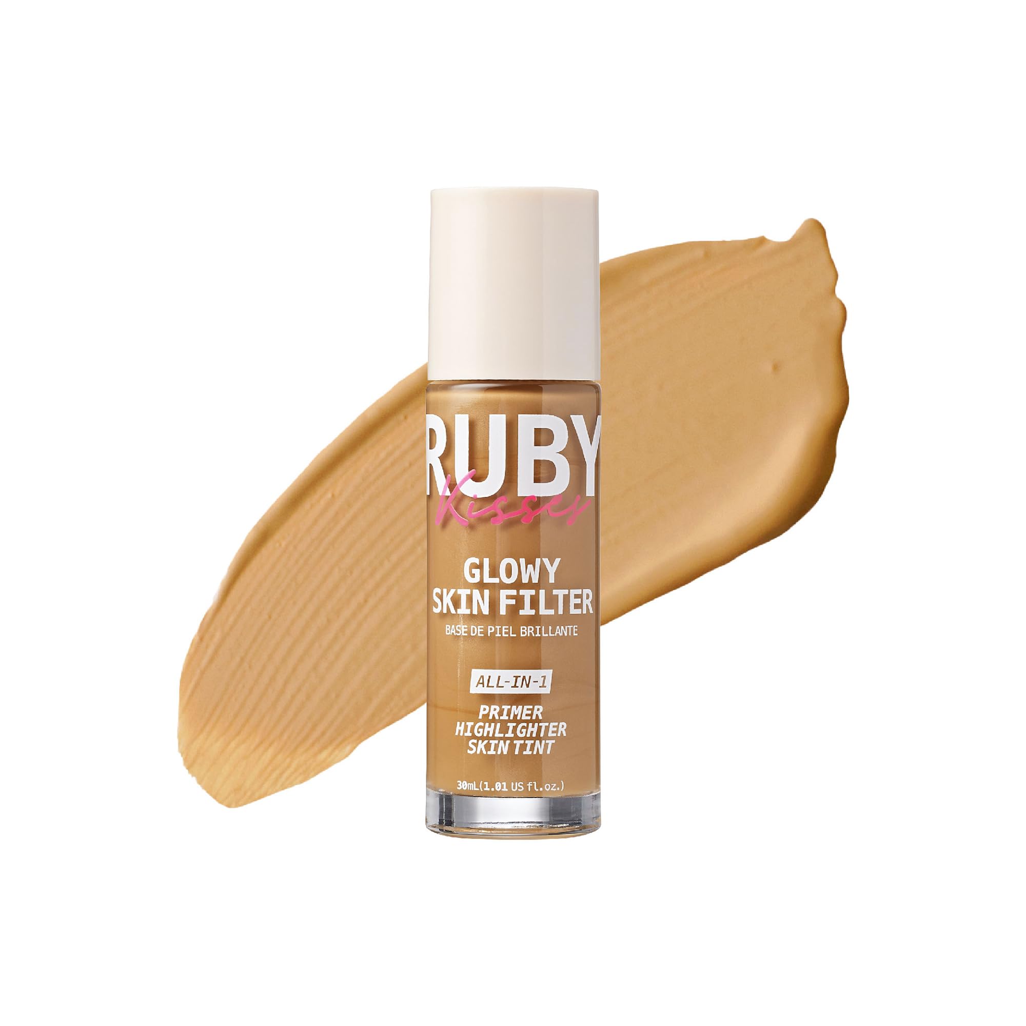 Amazon.com : Ruby Kisses Glowy Skin Filter Foundation - All-in-1 Primer ...