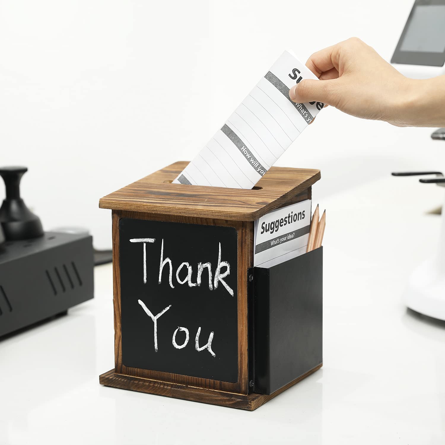 Snapklik.com : MyGift Wall Mounted Rustic Burnt Solid Wood Collection Box