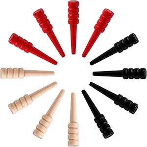 12pcs Cribbage Pegs, Wooden Cribbage Board Pegs Fit 1/8 Inch Holes Crib ...