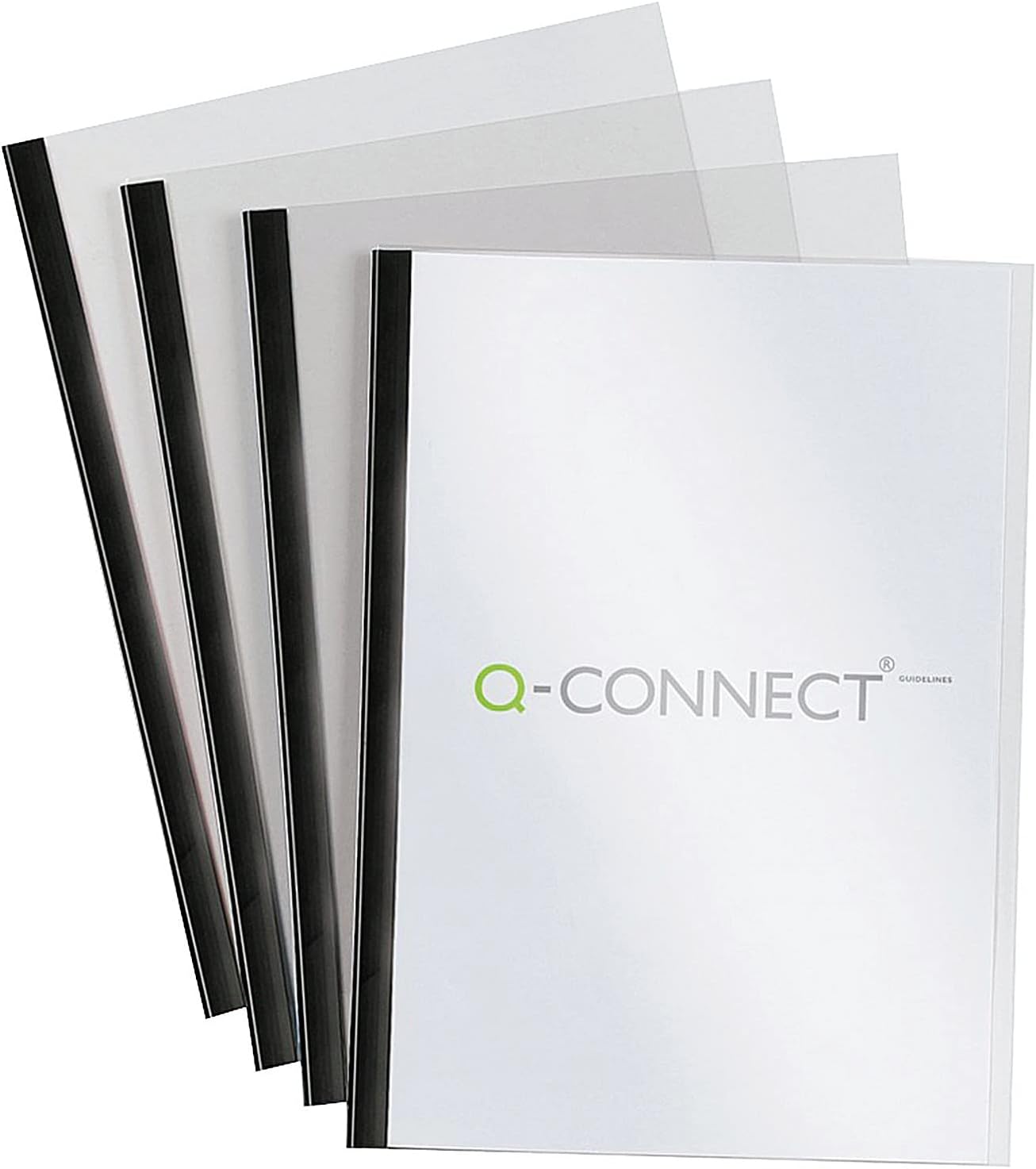 Q-Connect Black A4 5mm Slide Binder and Cover Set (Pack of 100) KF01940 ...