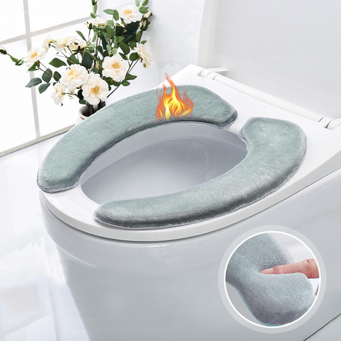 Baffect WC-Sitz Cover Dicker Kissen Pads antibakteriell Luxus Toiletten ...