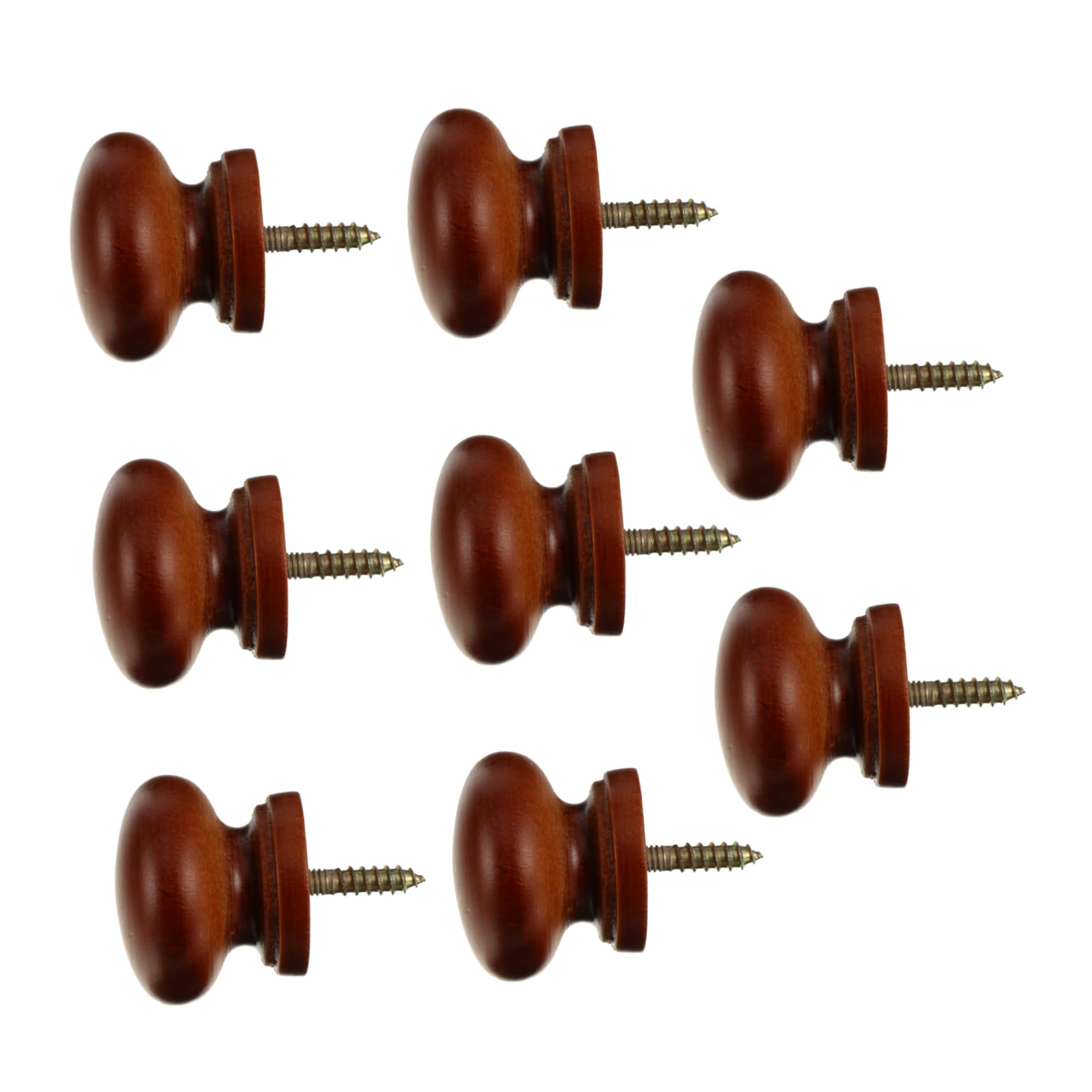 DOITOOL 8pcs Self-Tapping Solid Wood Handle Door Pulls Knobs Round ...
