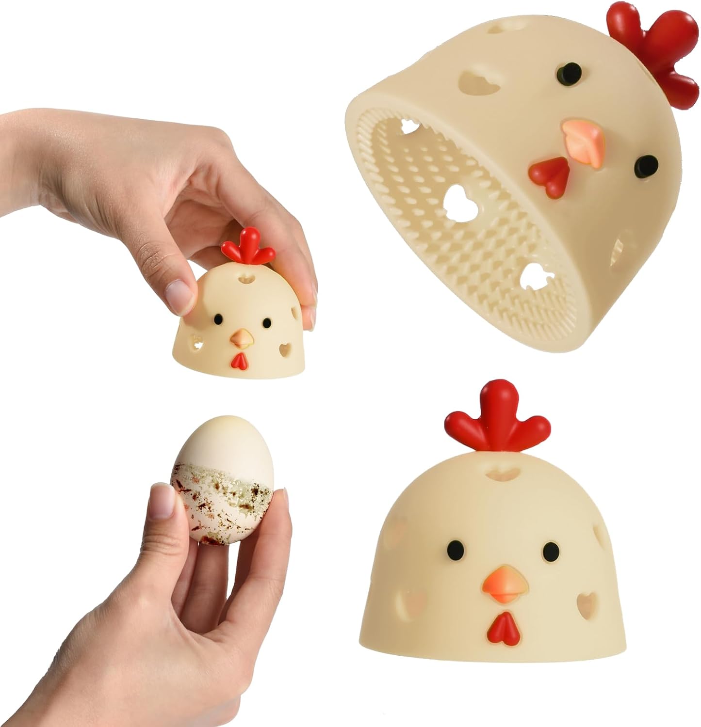 Amazon.com: Fjdcslwx Fresh Egg Brush Cleaner,1pcs Light Grey Egg ...