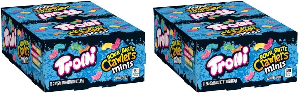 Amazon.com : Trolli Sour Brite Crawlers Minis Candy, Sour Gummy Worms ...