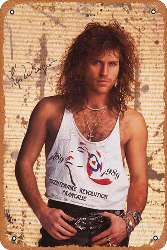 Amazon.com: muecddoa Music Metal Posters Kip Winger 1989 Portrait Tin ...
