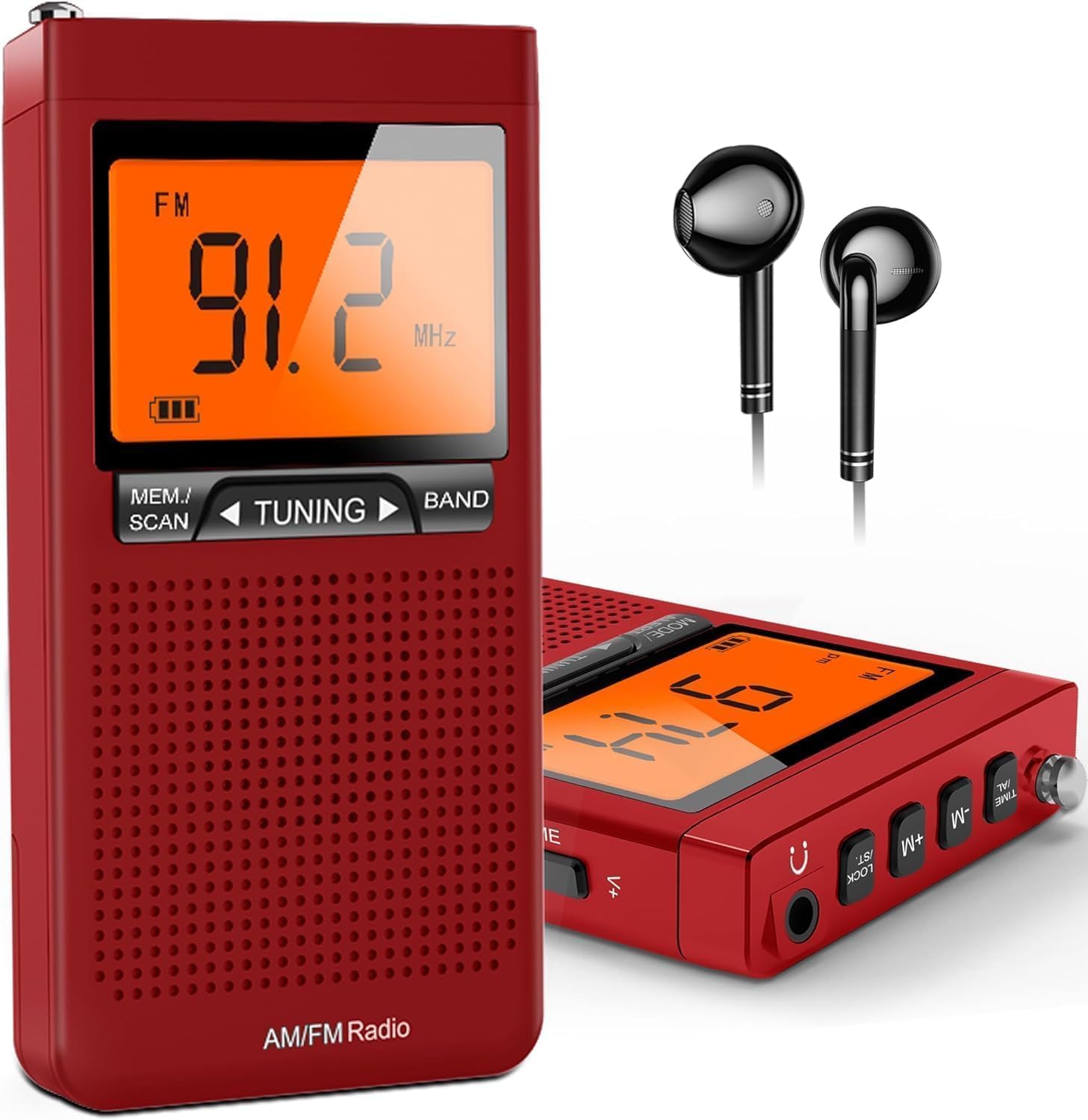 Amazon.com: AM FM Radio Portable with Best Reception, Battery Powered ...