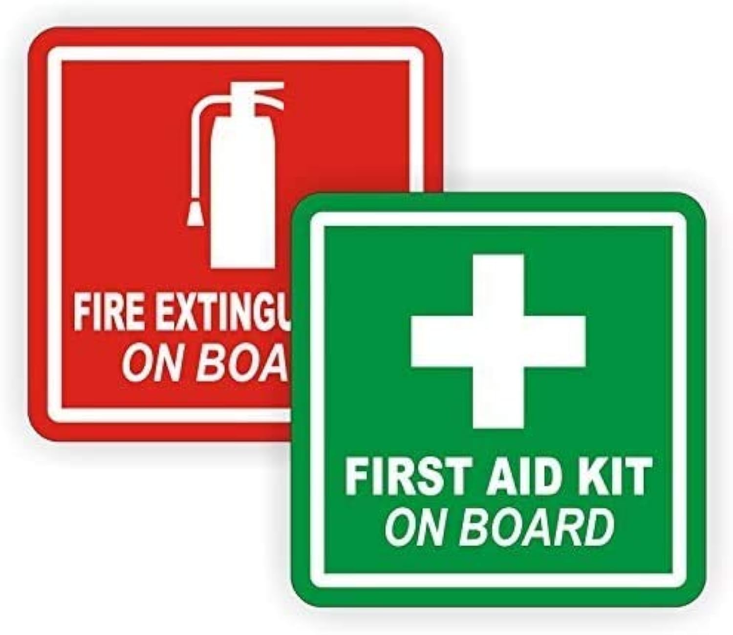 Amazon.com: Set of 3 Pairs (6 Stickers) 3" Fire Extinguisher/First Aid ...